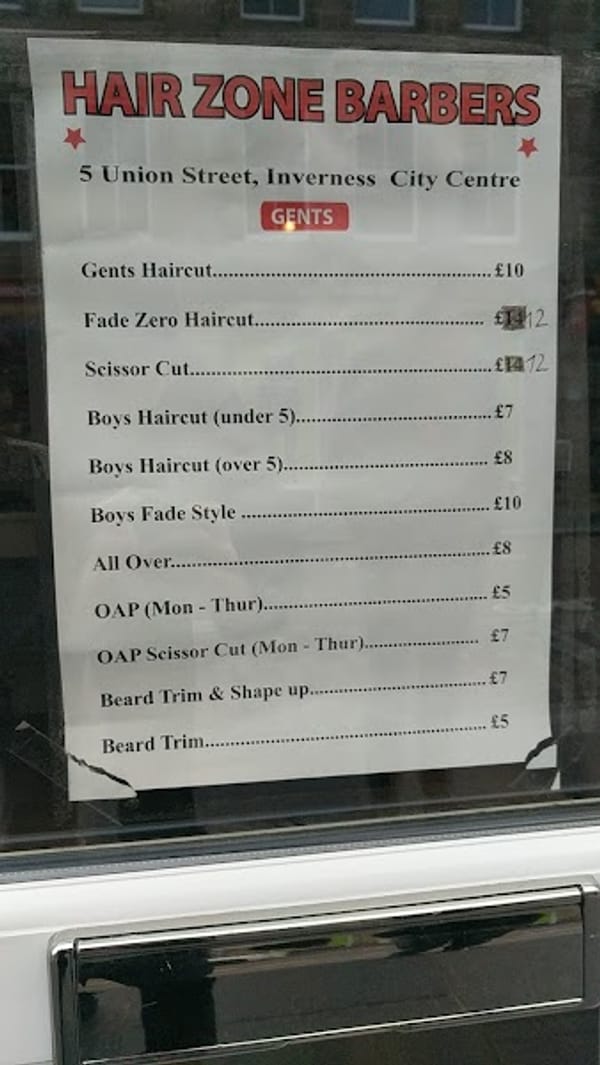 Inverness Hair Zone Barber, Inverness – Barberhead